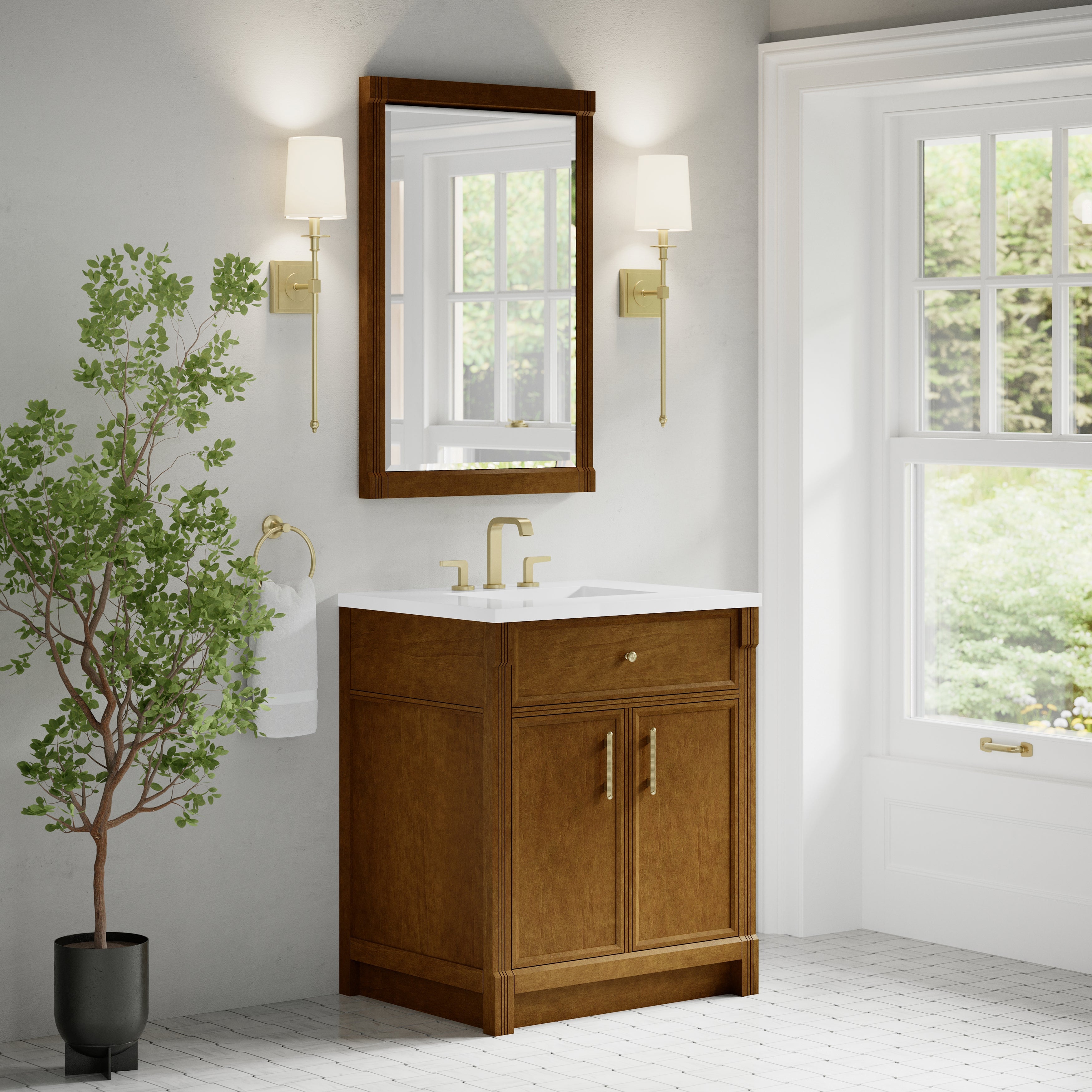 Bellshire 26" Mirror in Honey Oak – James Martin Vanities