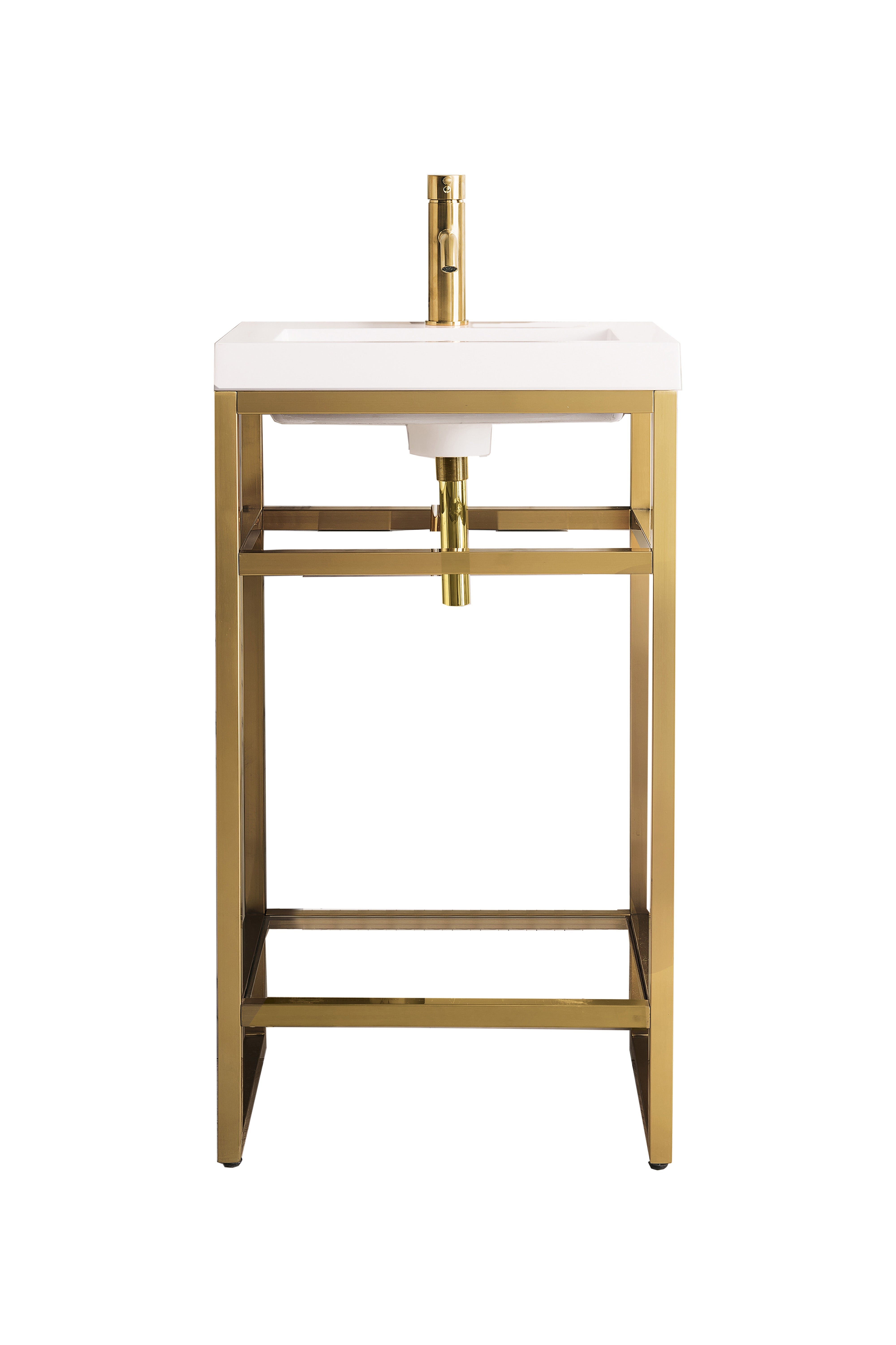 Boston 20" Stainless Steel Sink Console Single Vanity in Radiant Gold ...