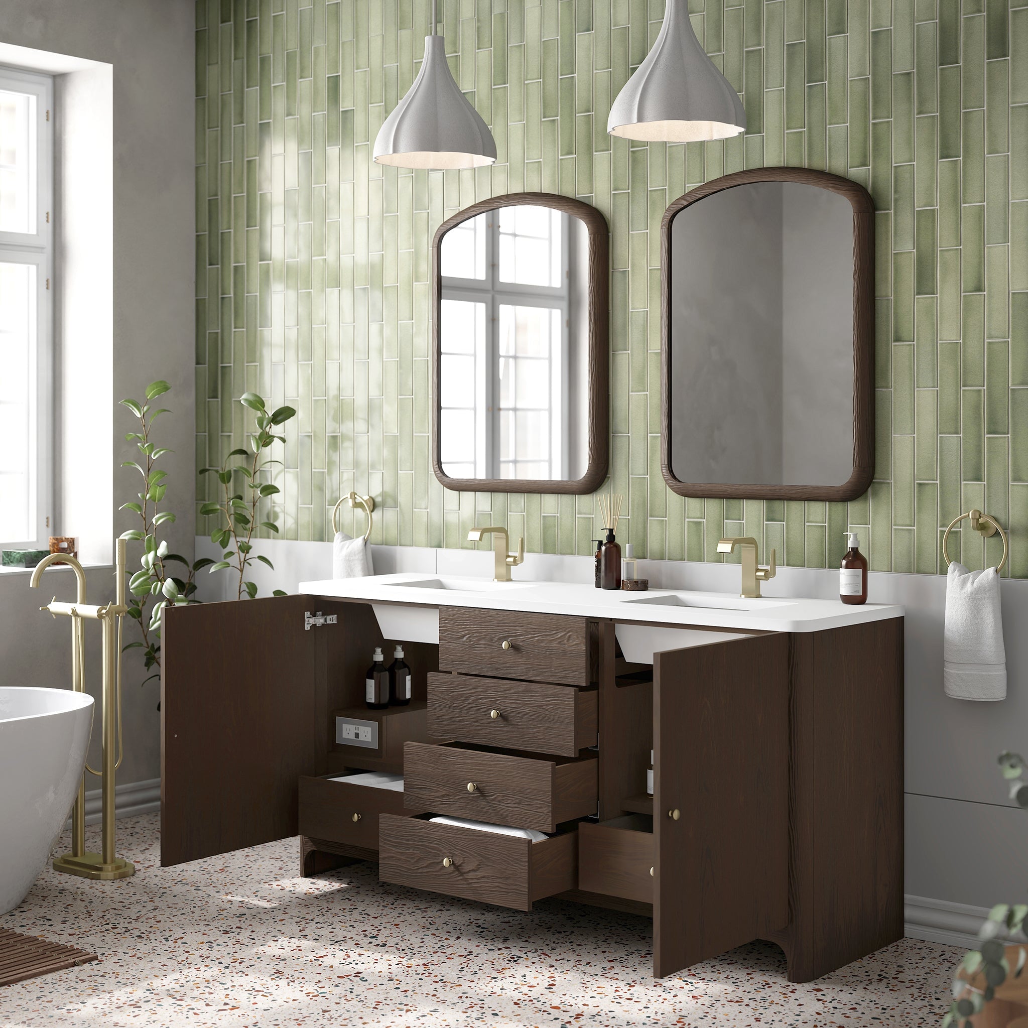 Gracyn 72" Double Vanity in Sable – James Martin Vanities